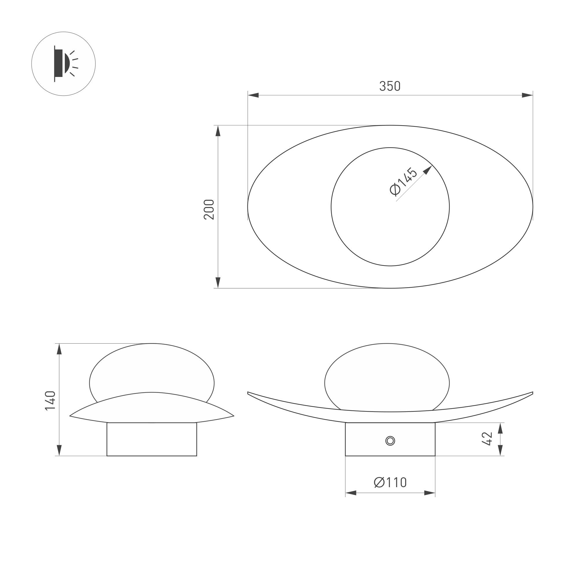 Светильник SP-PERLEN-WALL-L350-6W Warm3200-MIX (WH, 150 deg, 230V, TOUCH-DIM) (Arlight, IP20 ...
